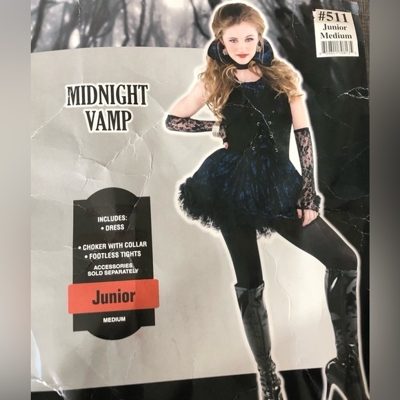 Dresses | Midnight Vamp Halloween Costume Royal Blue Black Lace Mini ...